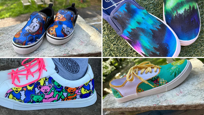 DIY Fabric-Covered Shoes (Canvas Shoes & More) - Scorch Marker