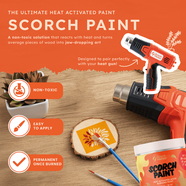 Scorch Paint - Heat Activated Craft Paint That Burns - Scorch Marker