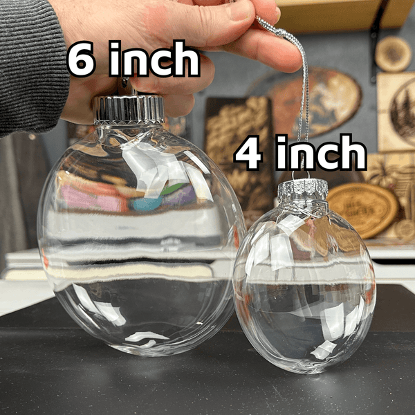 6 inch clear plastic ornament with screw top - Scorch Marker