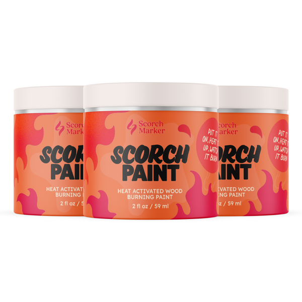 Scorch Paint - 3 Pack | Heat Activated Craft Liquid - Scorch Marker